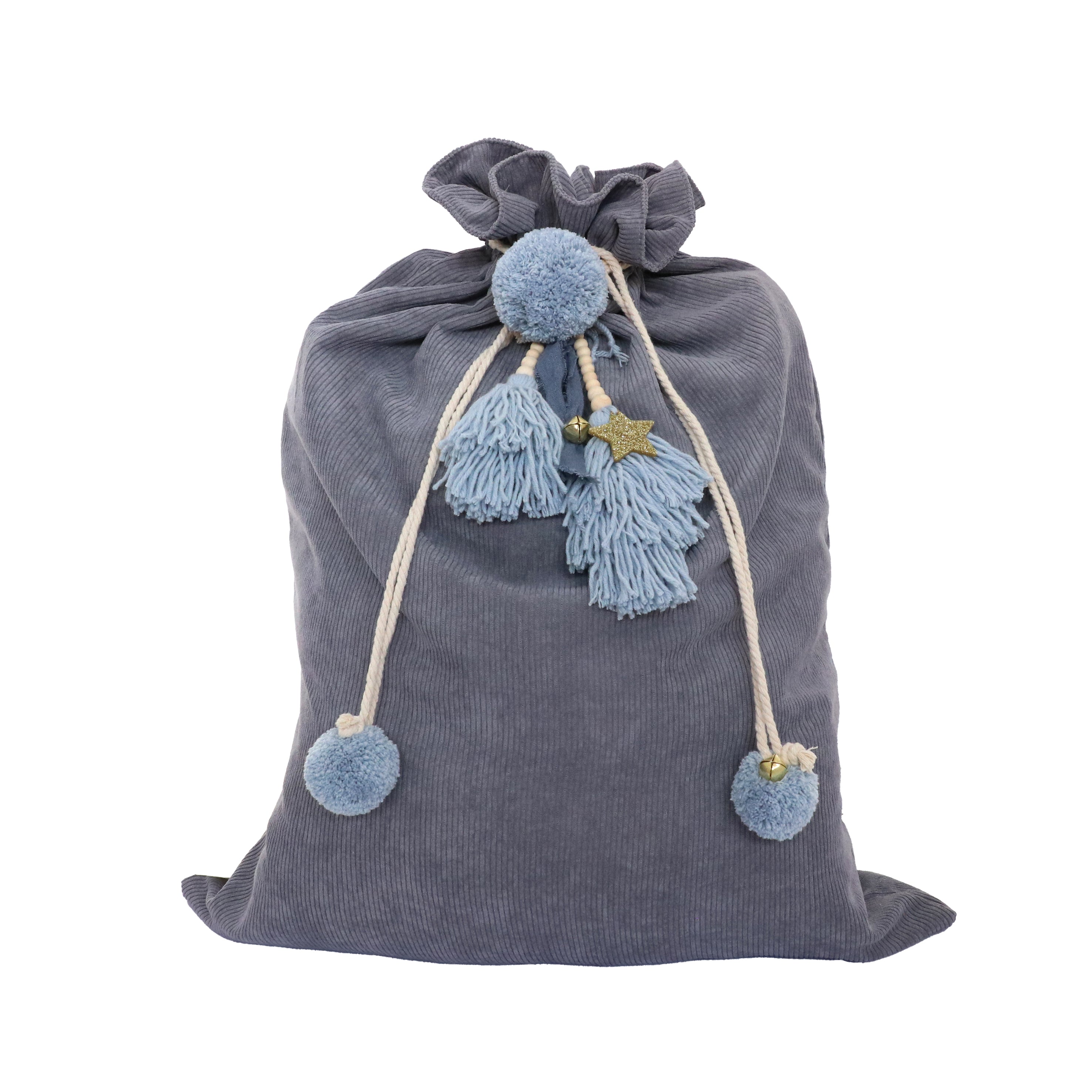 Denim Corduroy Santa Sack | Tiny Paper Co. Melbourne Toy Store