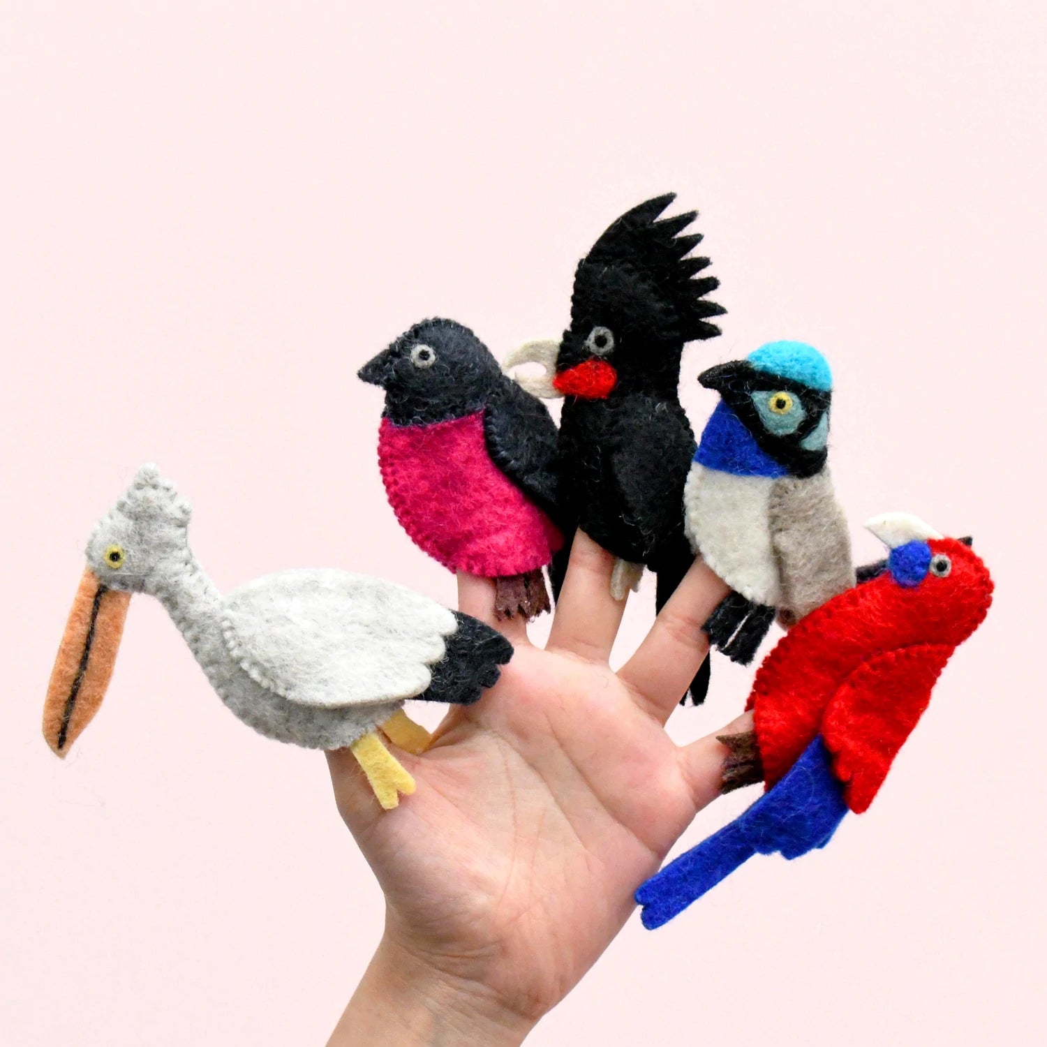 Australian Colourful Birds - Finger Puppet Set | Tiny Paper Co.